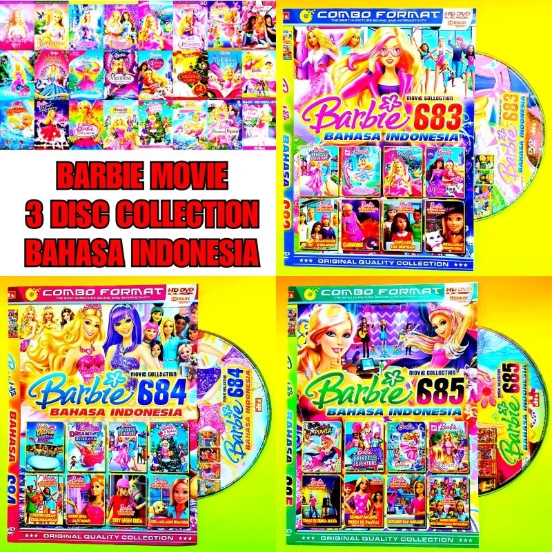 Jual KOLEKSI KASET 8 JUDUL FILM BARBIE TERBARU BAHASA INDONESIA- BARBIE ...