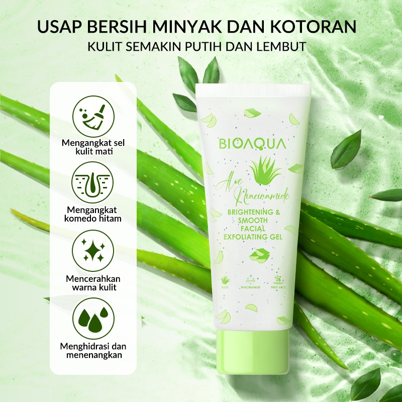 Jual BIOAQUA Aloe Niacinamide Brightening & Smooth Facial Exfoliating ...