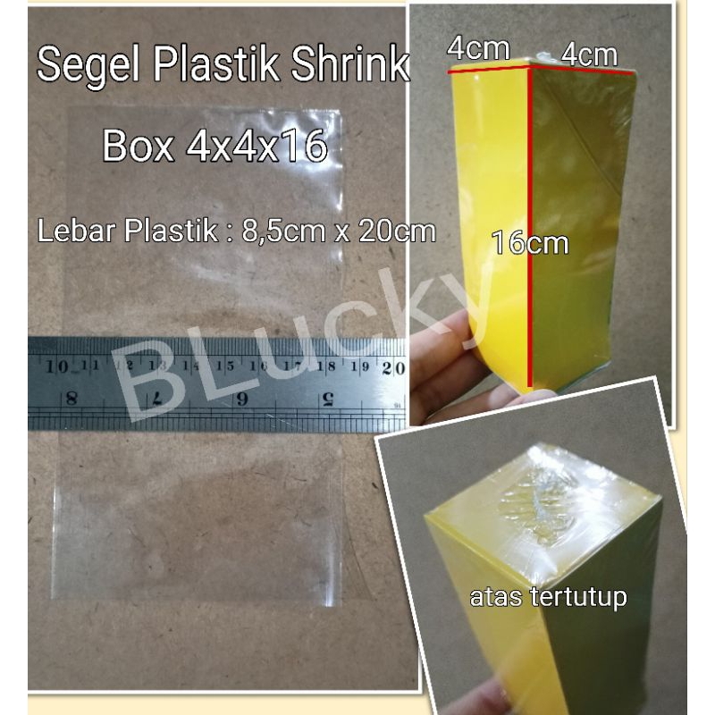 Jual 100pcs Segel Plastik Shrink Lebar 8,5cm x 20cm untuk Box 4x4x16 ...