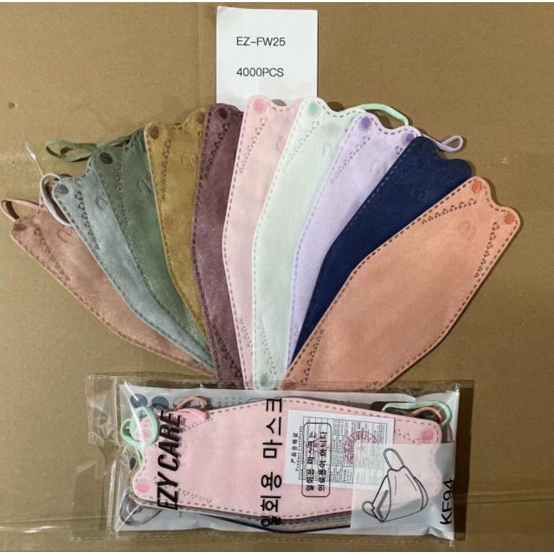 Jual Masker Kf94 Kn94 Ezy Care Warna Warni Mix Pastel Kalem Isi 10 Pcs ...