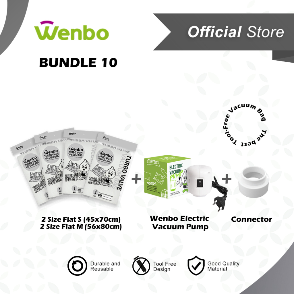 Jual Wenbo Value Bundle Set 10 (Flat 2SizeS+2SizeM+Electric+Connector ...