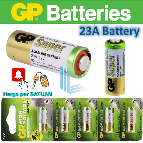 Jual Baterai GP 23A 12v SUPER High Voltage Alkaline Batere Remote Doorbell Battery A23 23AE MN21 ...