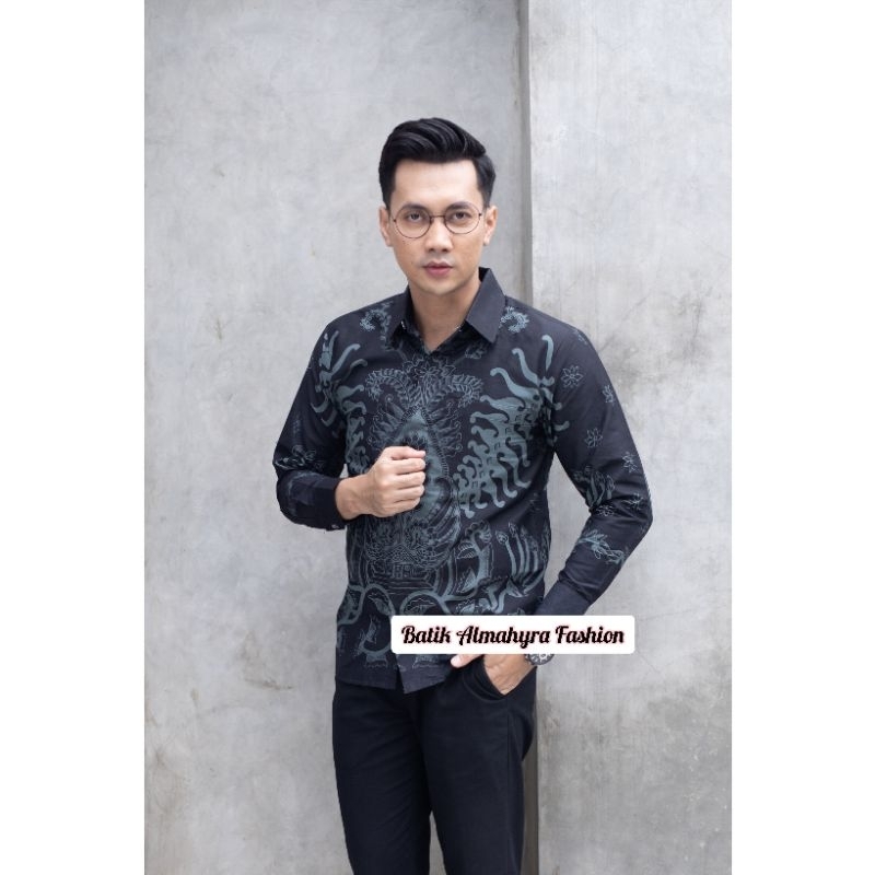 Jual Kemeja Pria Solo Lengan Panjang Premium Sragenan Motif Angkasa ...
