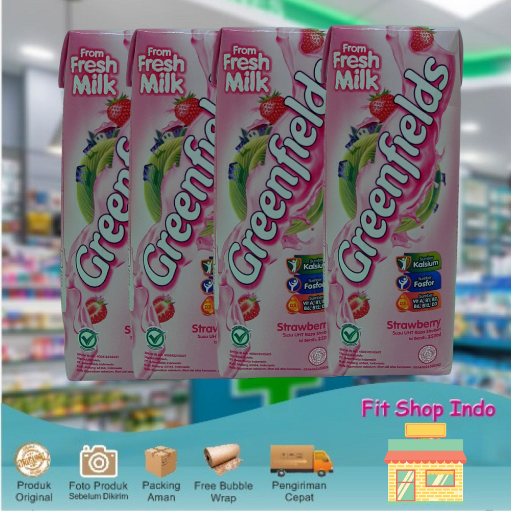 Jual Greenfields Strawberry Milk 250ml | Shopee Indonesia