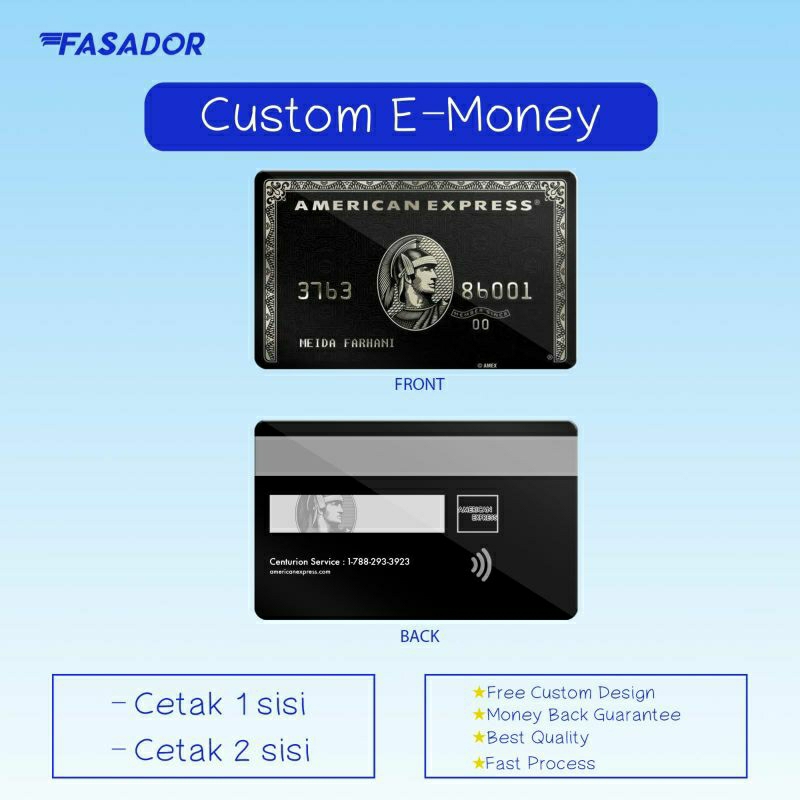 Jual GRATIS CUSTOM NAMA E Money E-Money Card Kartu e-Toll Kereta MRT ...