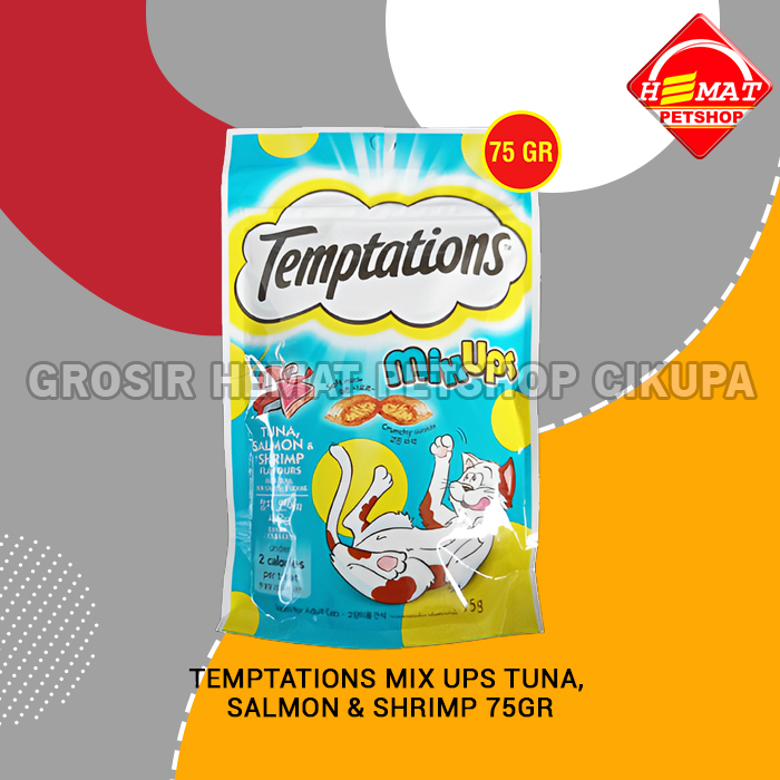 Jual Snack Cemilan Kucing Cat Treat Temptations Mix Up 75 Gram | Shopee ...