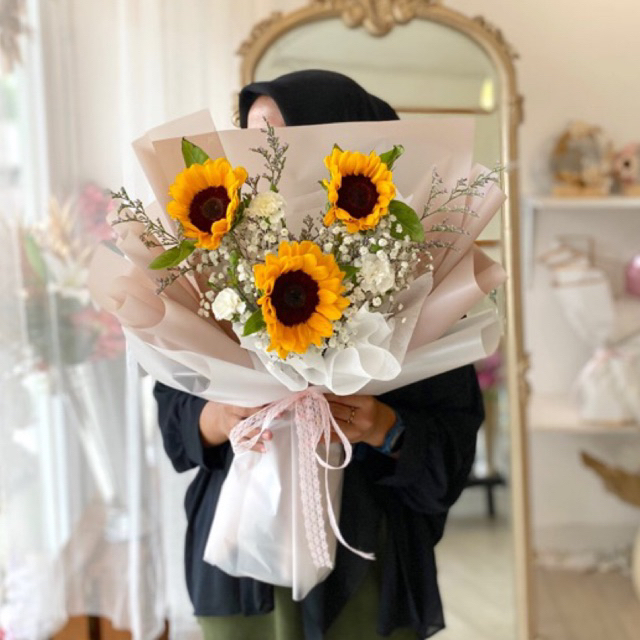 Jual Bouquet Bunga "Sunny" (FRESH FLOWER/BUNGA ASLI/BUNGA SEGAR ...