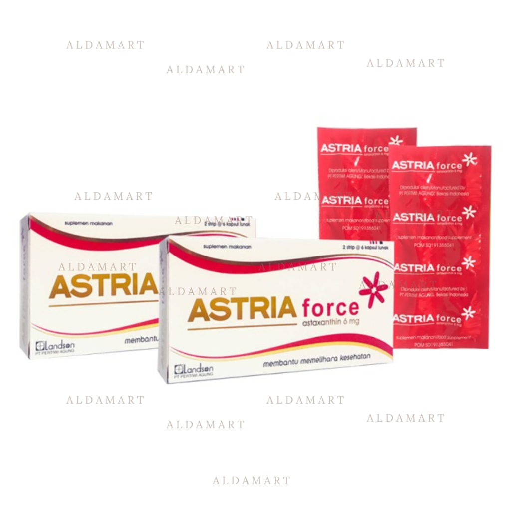 Jual astria force astaxanthin 6mg ( isi 2 strip @ 6 capsule) | Shopee ...