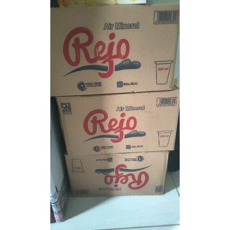 Jual air mineral rejo gelas kemasan 220 ml | Shopee Indonesia