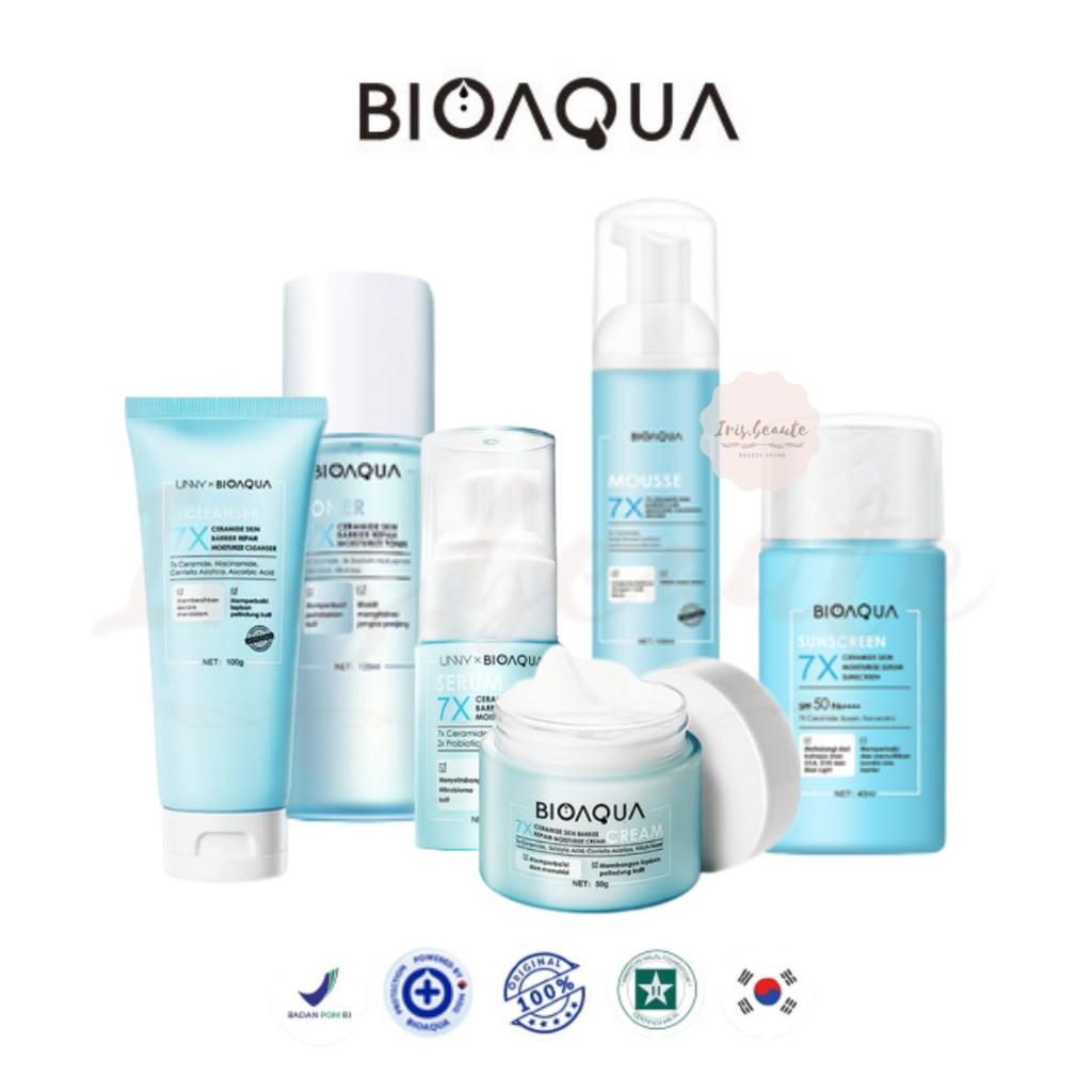Jual BIOAQUA 7X Ceramide Skin Barrier Repair Moisturizer Set | Shopee ...