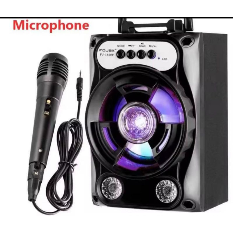 Jual Speaker Bluetooth Super Bass 16DW Plus mic Karaoke - Hitam ...