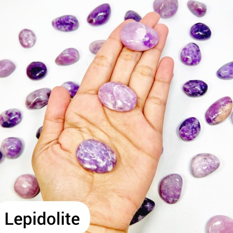 Jual Lepidolite Crystal Tumble / Batu Kristal Alam Natural Healing ...
