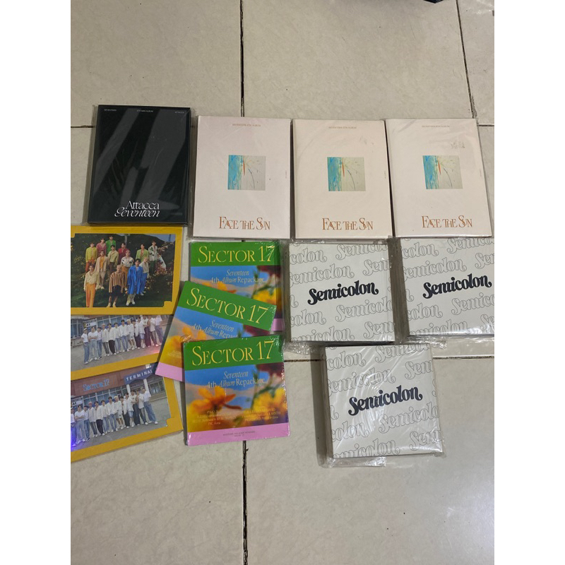 Jual SEVENTEEN ALBUM OFFICIAL SEMICOLON SECTOR 17 ATTACCA FACE THE SUN BE THE SUN HENGGARAE FML ...
