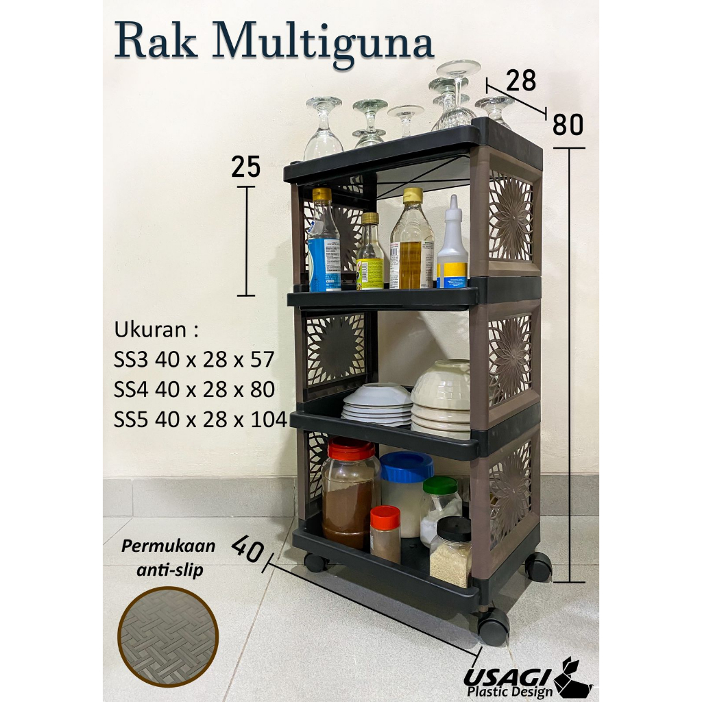 Jual Rak MULTIGUNA 4susun + roda packing dus | Shopee Indonesia
