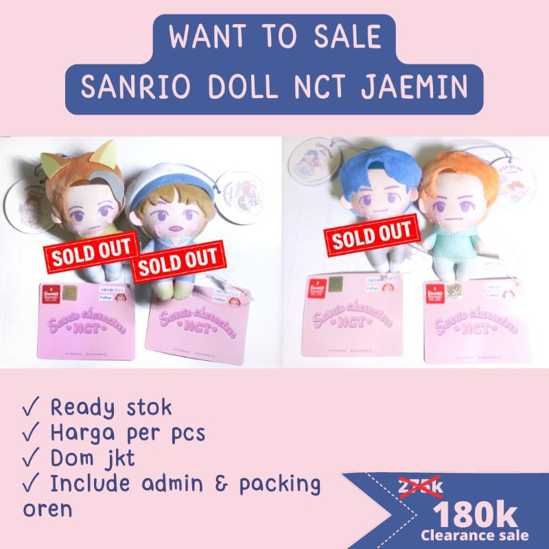 Jual BONEKA SANRIO DOLL NCT RENJUN, JENO & JAEMIN | Shopee Indonesia