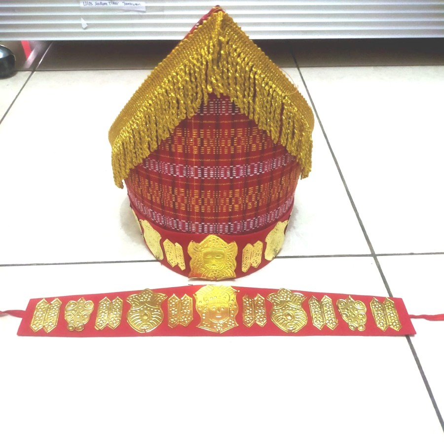 Jual paket 2 topi pengantin dan sortali lempengan adat batak sumatera ...