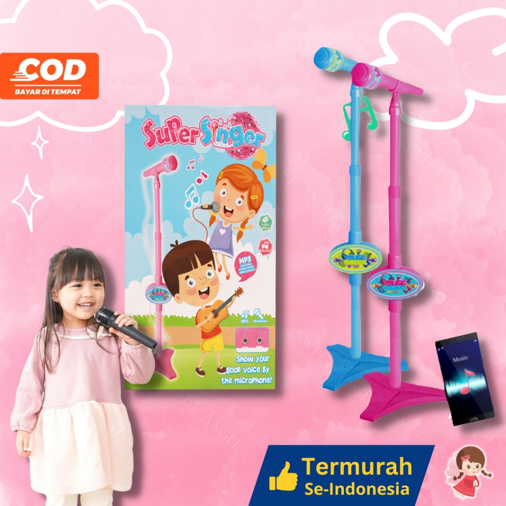 Jual MAINAN ANAK SUPER SINGER SH 1251 - MICROPHONE KARAOKE MP3 | Shopee ...