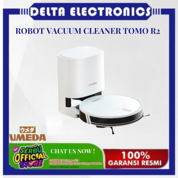 Jual Umeda Tomo R2 Robot Vacuum Cleaner Mop + Auto Empty Station (Sapu ...
