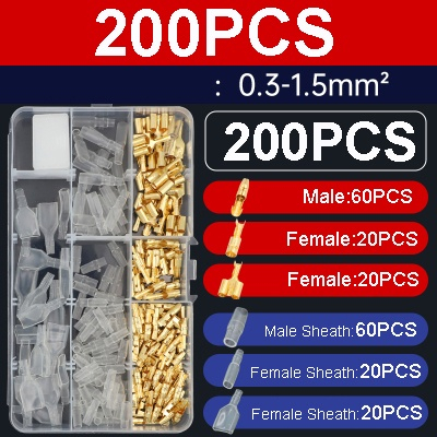 Jual TUBTAP Konektor Terminal Listrik Male & Female 3.5mm Bahan Skun ...