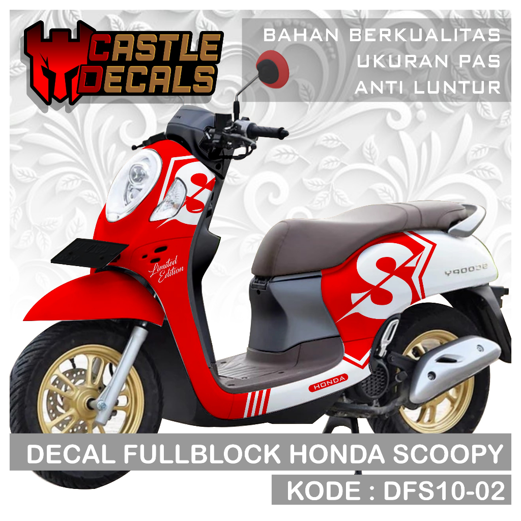 Jual STIKER DECAL SCOOPY STICKER FULL BLOK - STIKER ALL NEW SCOOPY 2021 ...