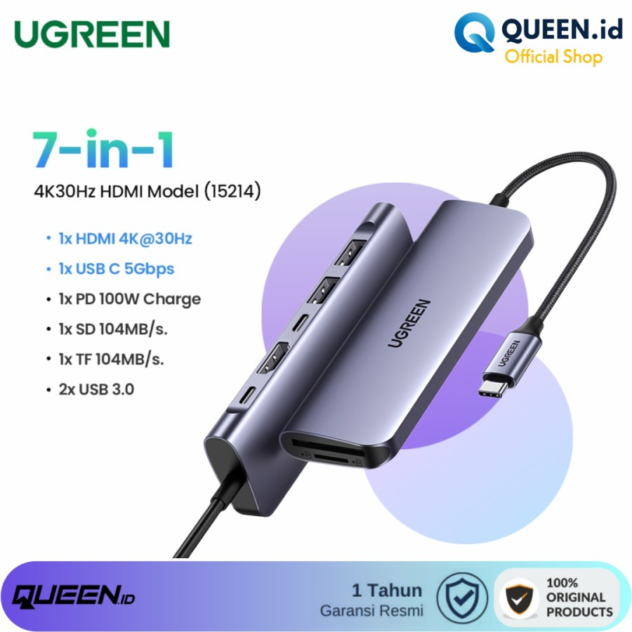 Jual UGREEN Adapter HUB 7in1 USB TYPE C To C HDMI USB 3.0 Multi Port ... Jual UGREEN Adapter HUB 7in1 USB TYPE C To C HDMI USB 3.0 Multi Port ...