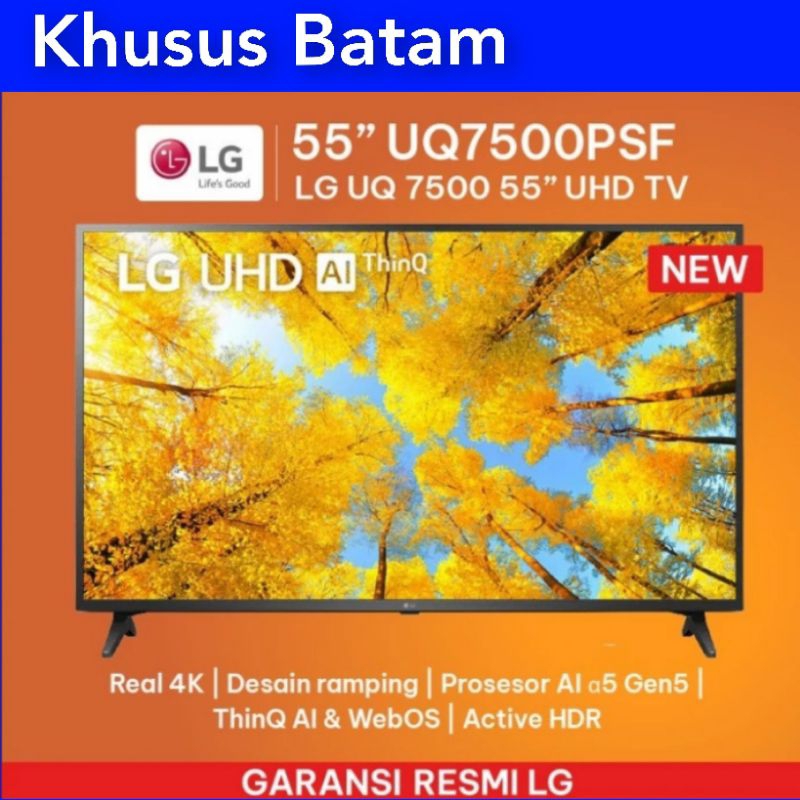 Jual TV LG 55UQ7500 SMART TV 55"inch 4K UHD ThinQ AI ( KHUSUS LOKASI ...