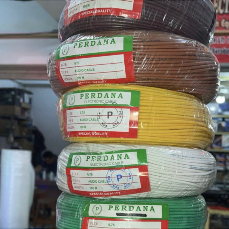 Jual Kabel Listrik Perdana Serabut NYAF 0.75 mm 0,75 mm ROLL 100M | Shopee Indonesia