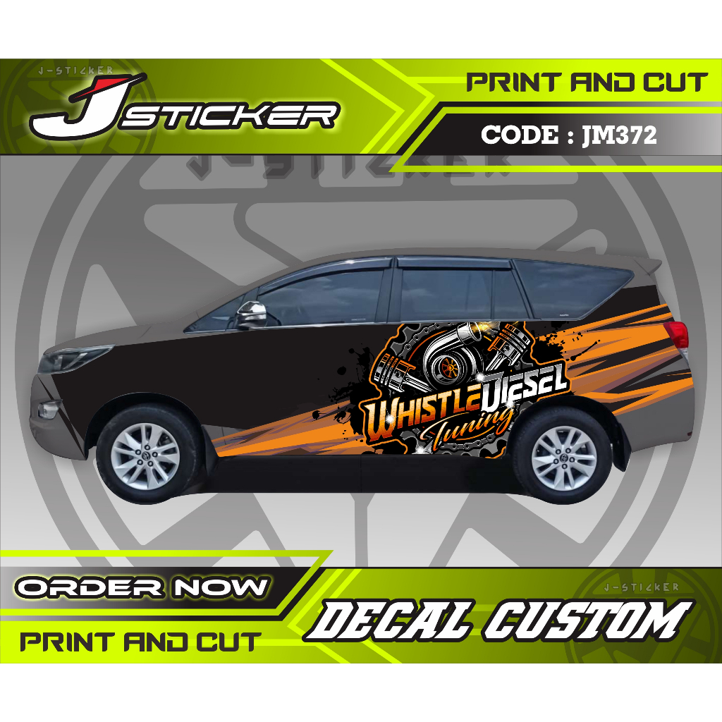 Jual sticker decal printing racing mobil innova pajero fortuner ...