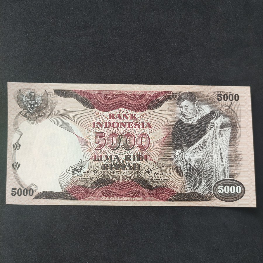 Jual Uang Kuno 5000 Rupiah Penjala 1975 UNC LANGKA | Shopee Indonesia