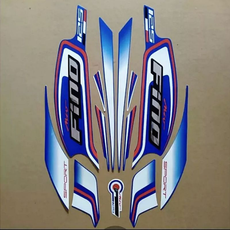 Jual Stiker Striping Motor Yamaha Fino 2016 Biru Sticker Lis Body ...