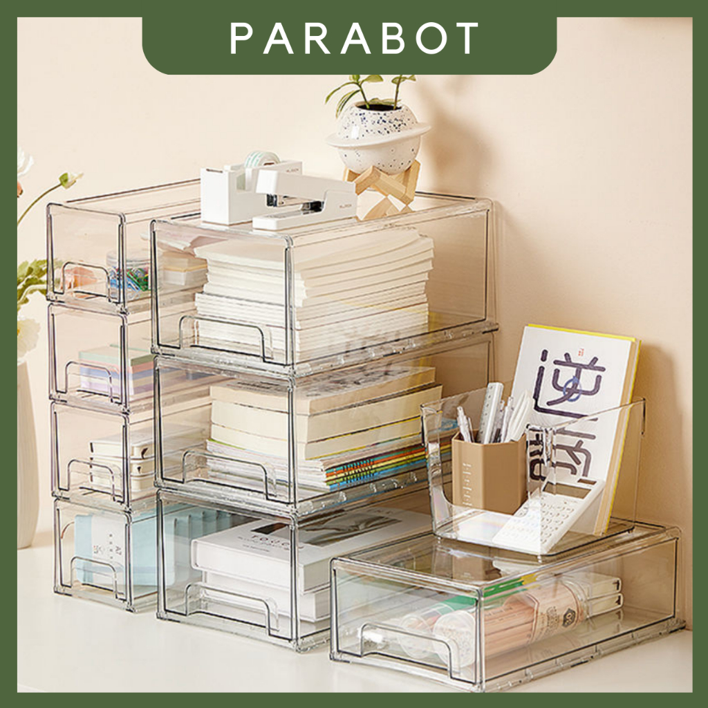 Jual Kotak Penyimpanan Laci Storage Box Organizer Box Transparan ...