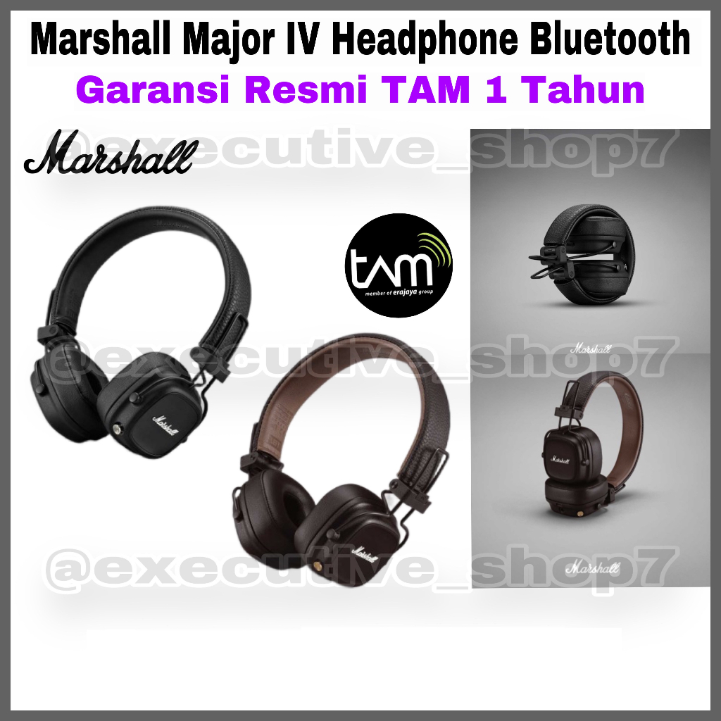 Jual Marshall Major IV Headphone Bluetooth - Garansi Resmi TAM 1 Tahun ...