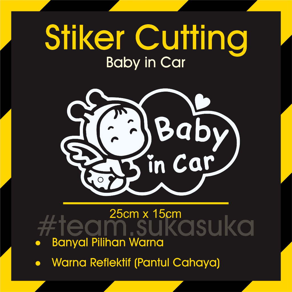 Jual Stiker Baby In Car Baby In Board Kaca / Body Mobil Keren Viral ...