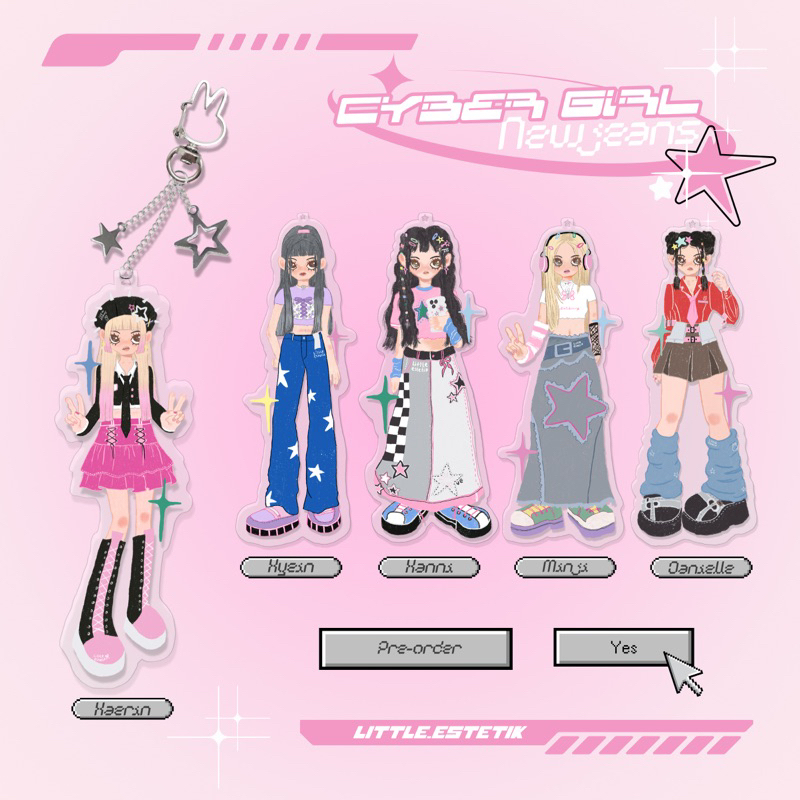 Jual [READY] KEYCHAIN Fanmerch Kpop Cyber Girl NewJeans by little ...