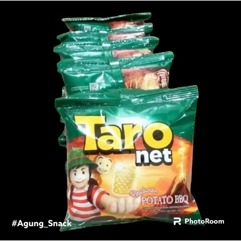 Jual Taro Net Potato Bbq & Seaweed | 1 Renceng Isi 10 Bungkus @ 8 Gram ...