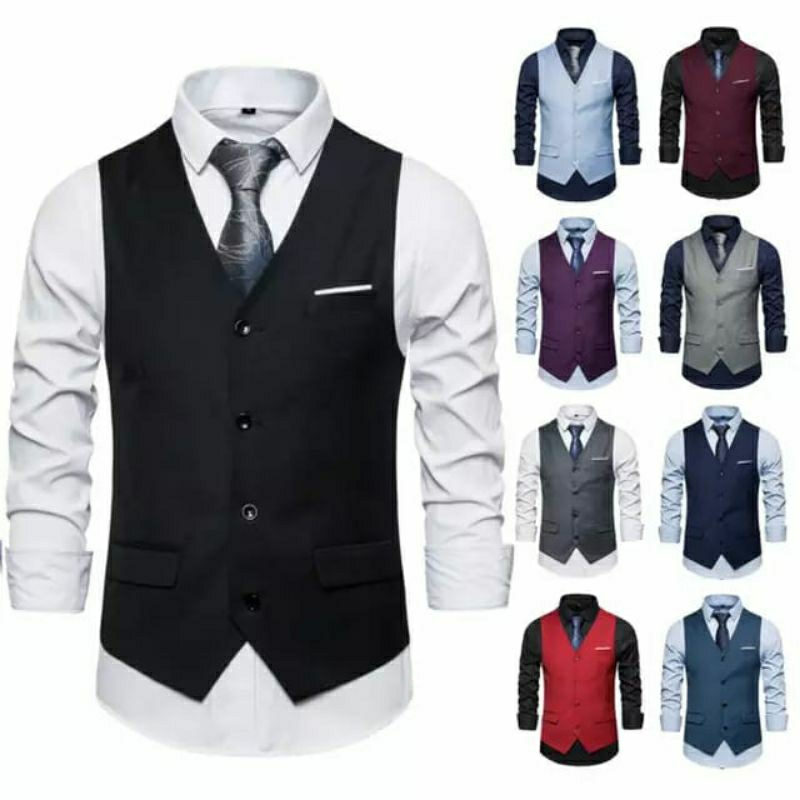 Jual Vest formal -rompi setelan dalaman jas pria / Groomsmen wedding ...