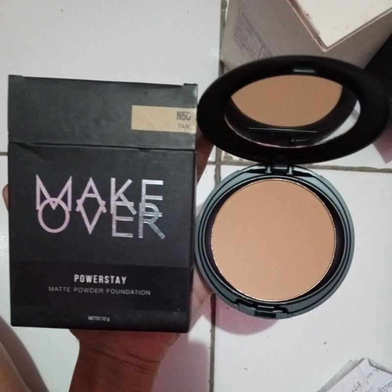 Jual MakeOver Powerstay Matte Powder Foundation/ Ultra Shine [Full Dus ...
