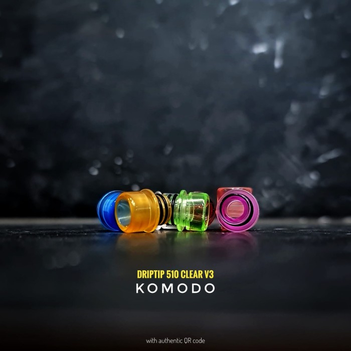 Jual Komodo Drip Tip 510 Short Clear Edition Authentic Replacement ...