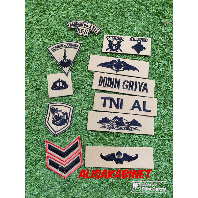 Jual Brivet Bordir Perkeras Full set PDL KKO TNI AL | Shopee Indonesia