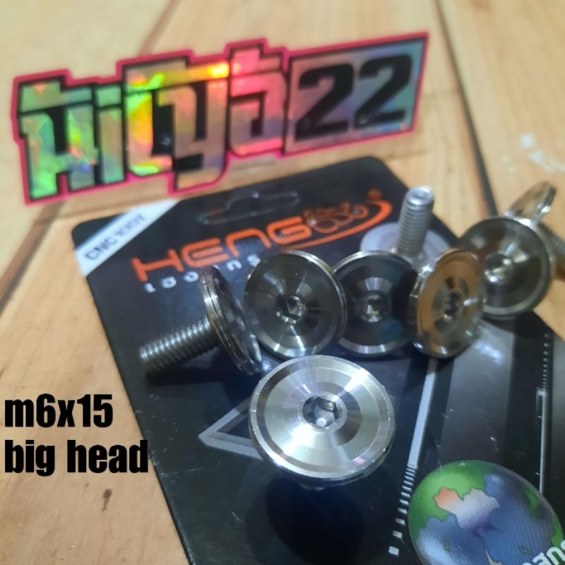 Jual baut 10 payung BIG HEAD model CNC P1 6x15 6x20 original Heng Thailand probolt | Shopee ...