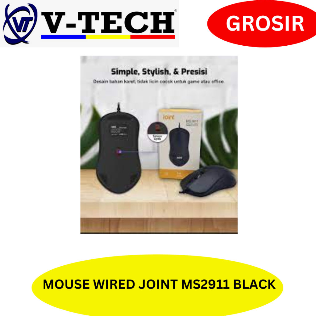 Jual MOUSE WIRED JOINT MS2911 BLACK | Shopee Indonesia