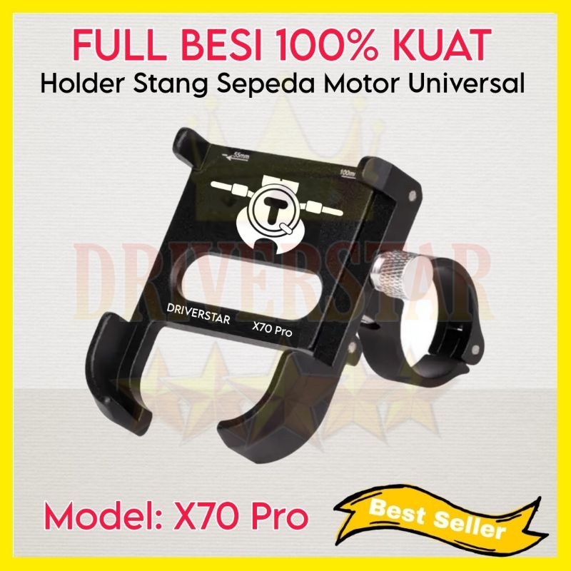 Jual Holder Driverstar Holder Stang Motor X-90 Pro Max Universal Full ...