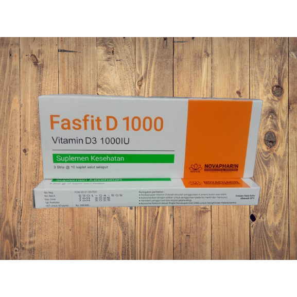 Jual (Box) Fasfit D 1000 / Vitamin D3 1000 IU / Comvit D 1000 Tablet ...