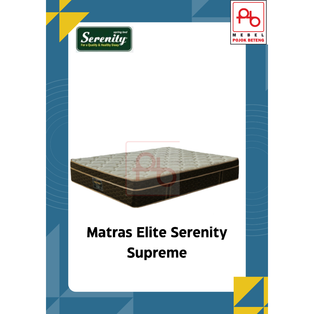 Jual MATRAS Springbed Elite Serenity Supreme 90 100 120 140 160 180 200 ...