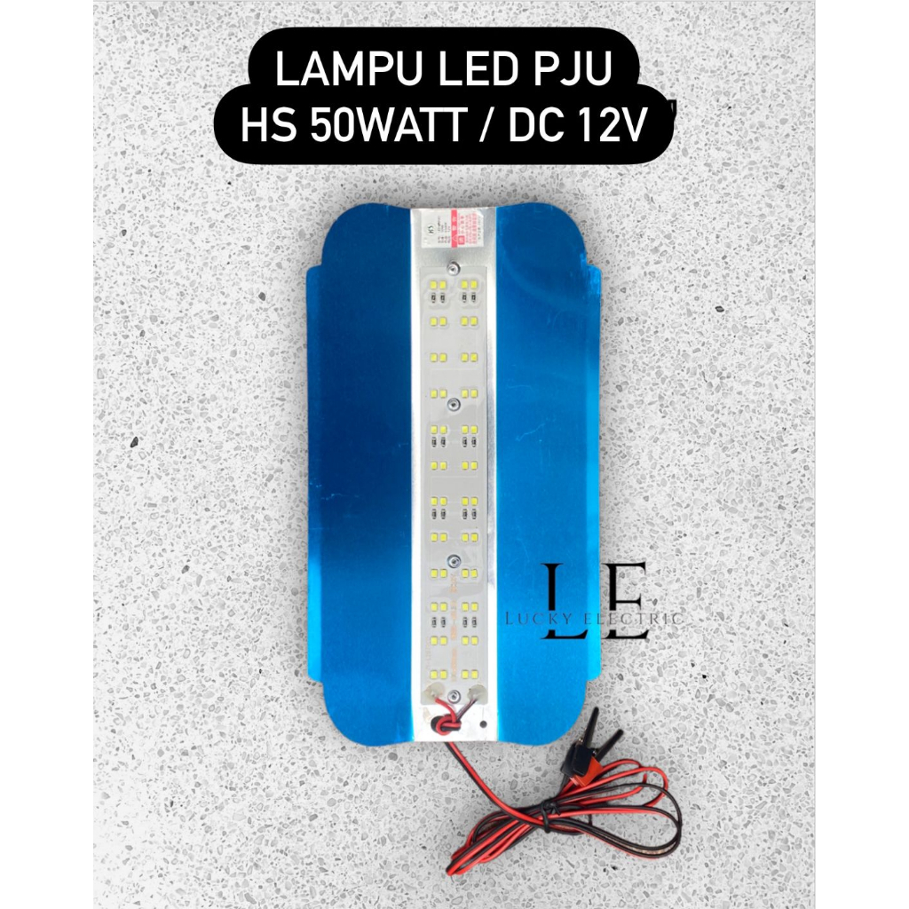 Jual LAMPU JALAN HS 50W DC 12V PJU LED / SUNLAMP JEPIT AKI / LAMPU SOROT OUTDOOR | Shopee Indonesia