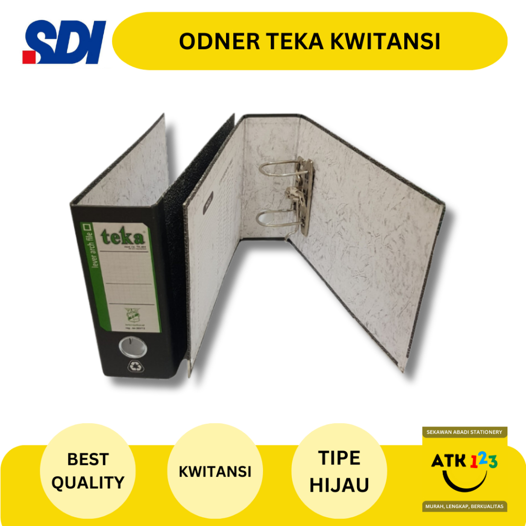 Jual Odner / Ordner / Otner / Orgenizer Merk Teka Kwitansi Hijau Lebar ...