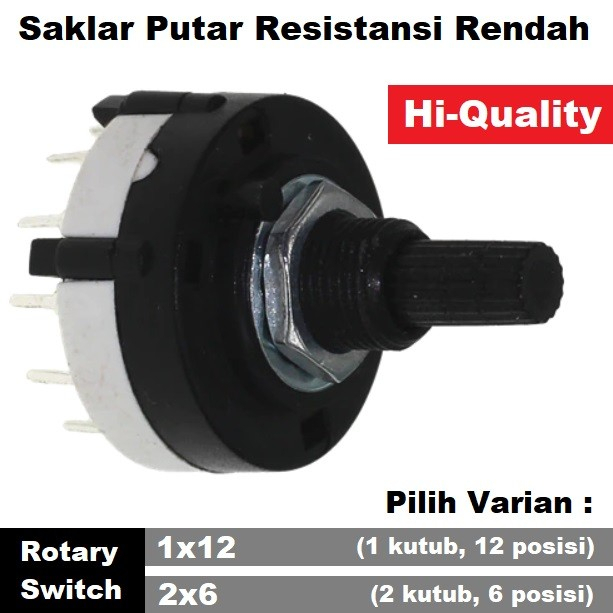 Jual Rotary Switch Saklar Putar Sakelar Selector Selektor 1x12 2x6 ...