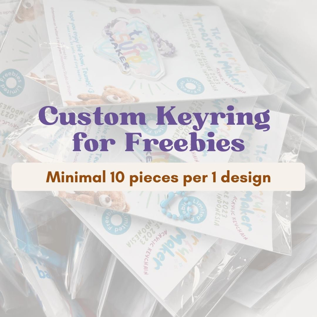 Jual Custom Keyring Freebies (Minimal 10 pcs) | Shopee Indonesia
