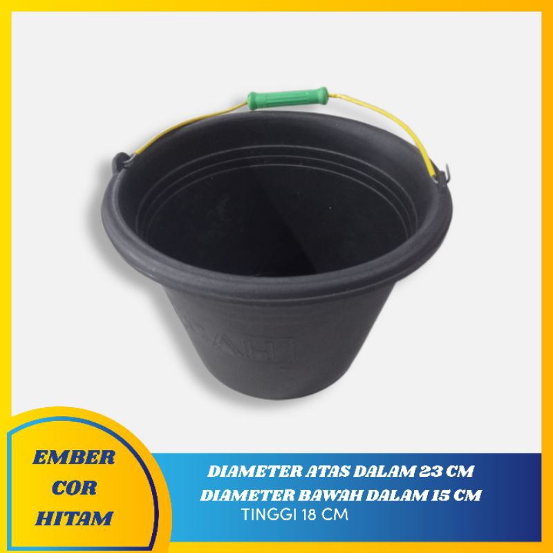 Jual Ember Timba Plastik Anti Pecah DJP 14 Ember Cor 14 Hitam | Shopee ...