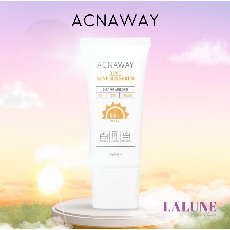 Jual Acnaway 3 in 1 Acne Sun Serum Sunscreen Serum for Acne Skin ...